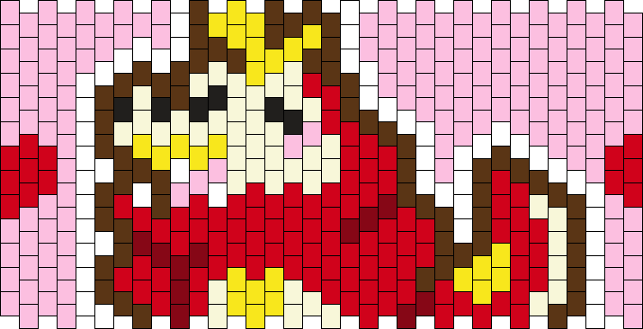 Fuecoco Pony Bead Patterns | Characters Kandi Patterns for Kandi Cuffs