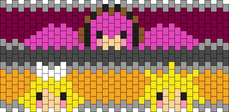 Rin And Len + Luka (2 Separate Cuffs) Pony Bead Patterns | Characters ...