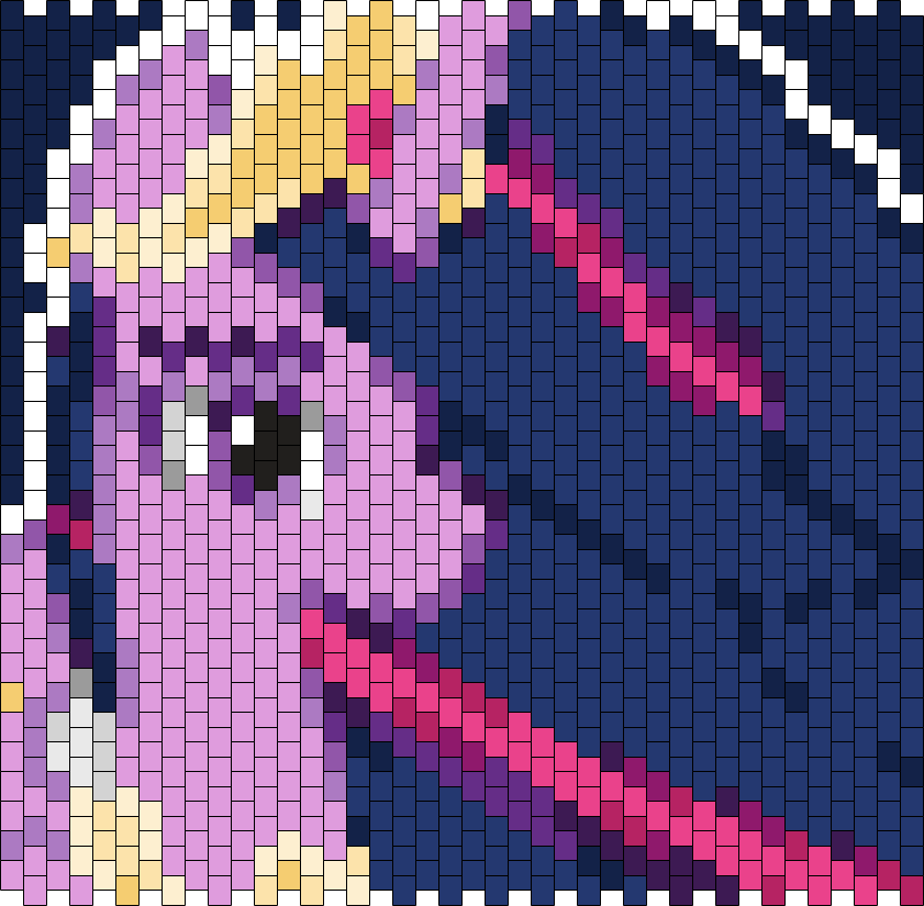 Twilight Sparkle Pixel Art Template