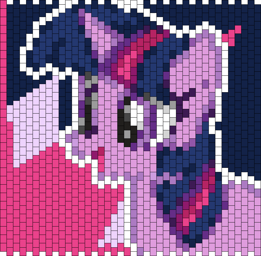 Minecraft Pixel Art My Little Pony Grid