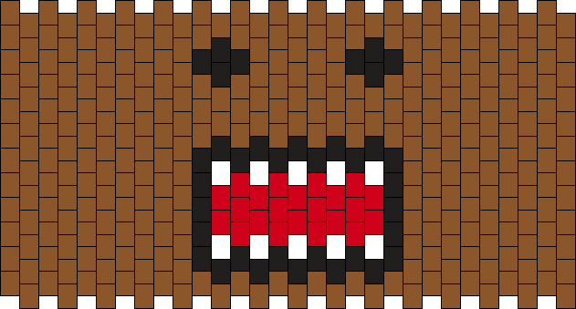 Domo Small(ish) Cuff Pony Bead Patterns | Characters Kandi Patterns for ...