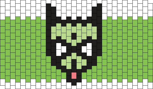 Gir Invader Zim Cuff (Request) Pony Bead Patterns | Characters Kandi ...