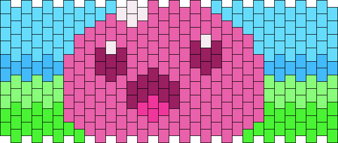 Pink Slime Pony Bead Patterns | Characters Kandi Patterns for Kandi Cuffs