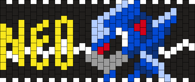 Neo Metal Sonic! Pony Bead Patterns | Characters Kandi Patterns for ...