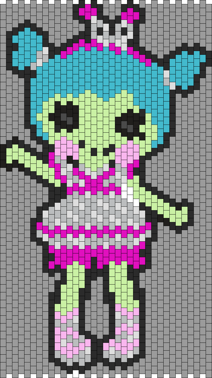 Haley Galaxy Pony Bead Patterns | Characters Kandi Patterns for Kandi Cuffs