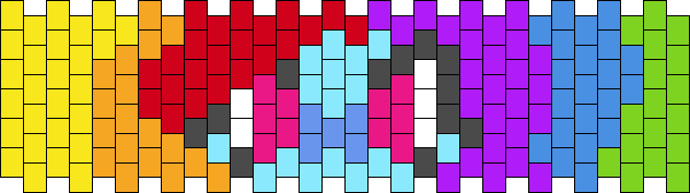 Rainbow Dash Mlp Cuff Pony Bead Patterns | Characters Kandi Patterns ...