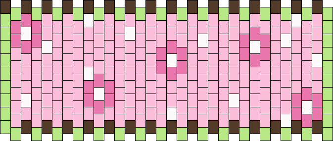 Mitsuri Kanroji Themed Cuff! Pony Bead Patterns | Characters Kandi ...