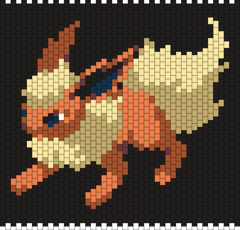 Flareon Pony Bead Patterns | Characters Kandi Patterns for Kandi Cuffs