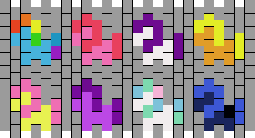 MLP Ponies (mane 6 + Celestia And Luna) Pony Bead Patterns | Characters ...