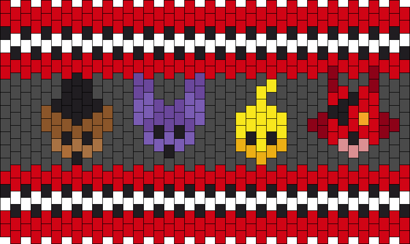 FNAF PANEL Pony Bead Patterns | Characters Kandi Patterns for Kandi Cuffs