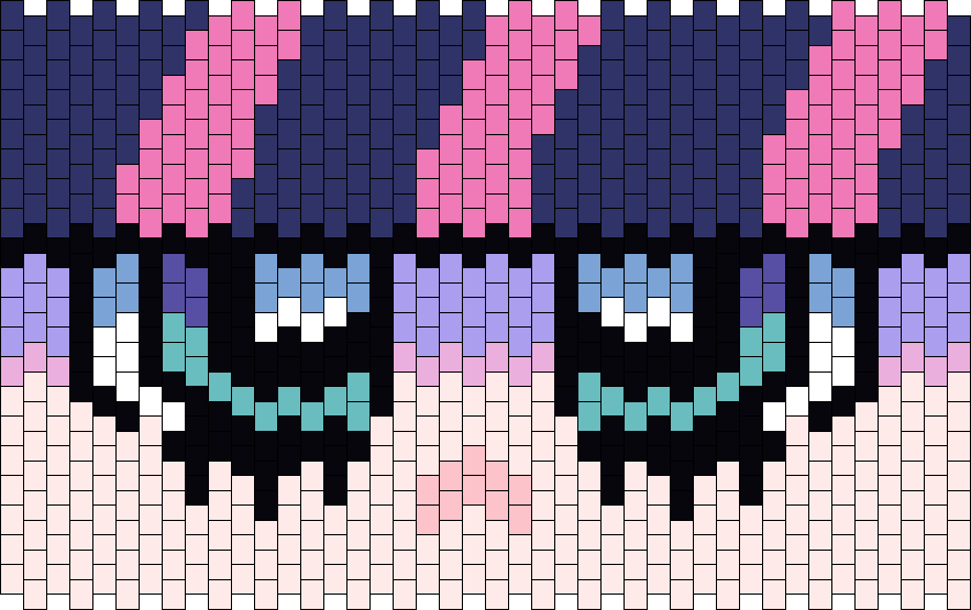 Stocking Cuff Pony Bead Patterns | Characters Kandi Patterns for Kandi ...