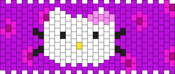 Purple Hello Kitty Cheetah Print Cuff Pony Bead Patterns | Characters ...