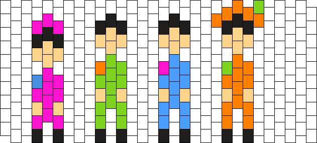 The Beatles Pony Bead Patterns | Characters Kandi Patterns for Kandi Cuffs