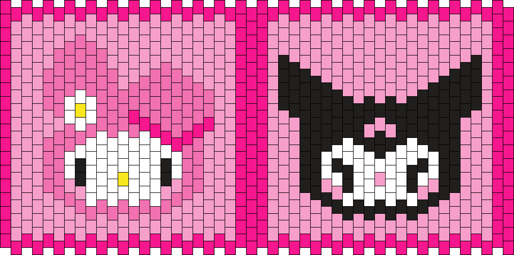 My Melody And Kuromi Sanrio Bag Pony Bead Patterns | Characters Kandi ...