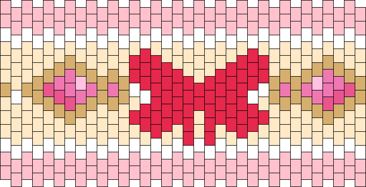 Madoka Kaname Cuff Pony Bead Patterns | Characters Kandi Patterns for ...