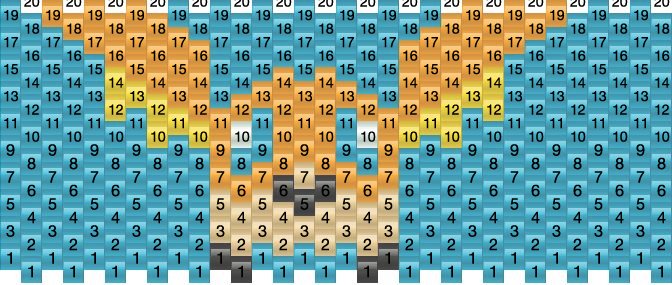 Patamon Digimon Pony Bead Patterns | Characters Kandi Patterns for ...