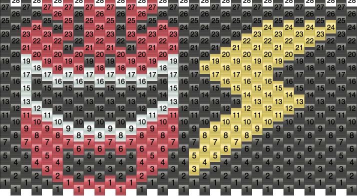 Powerranger Pony Bead Patterns | Characters Kandi Patterns for Kandi Cuffs