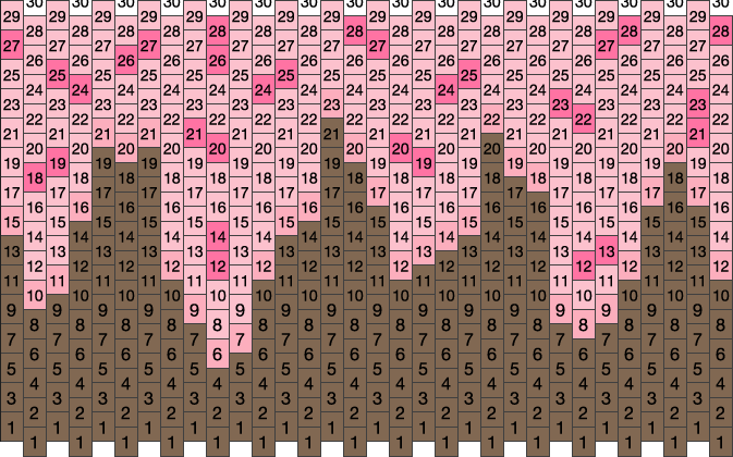 Chocolate Pink Cake Pony Bead Patterns | Food Kandi Patterns for Kandi ...