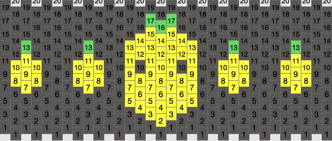 Lemon Cuff Pony Bead Patterns | Food Kandi Patterns for Kandi Cuffs