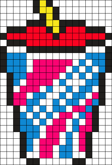 7 Eleven Slushie Perler Bead Pattern | Bead Sprites | Food Fuse Bead ...