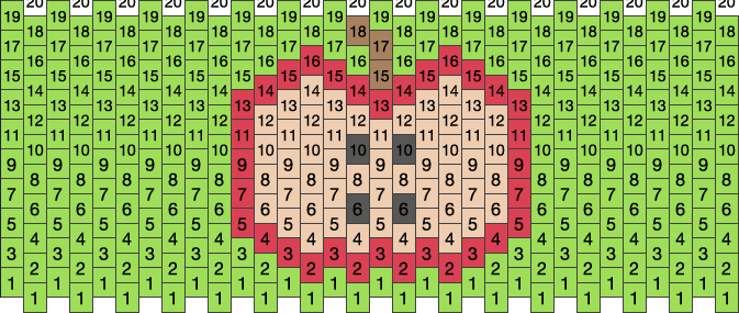 Apple Cuff Pony Bead Patterns | Food Kandi Patterns for Kandi Cuffs