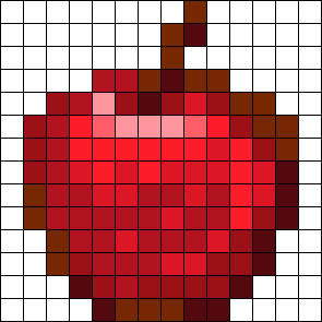 Apple (minecraft) Perler Bead Pattern | Bead Sprites | Food Fuse Bead ...