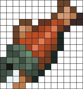 Cooked Salmon (minecraft) Perler Bead Pattern | Bead Sprites | Food ...