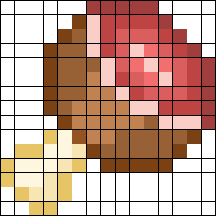 Raw Meat Perler Bead Pattern | Bead Sprites | Food Fuse Bead Patterns