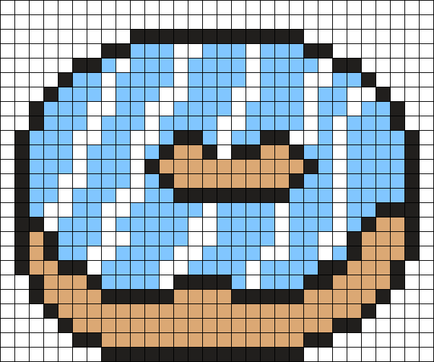 Blueberry Donut Perler Perler Bead Pattern | Bead Sprites | Food Fuse ...