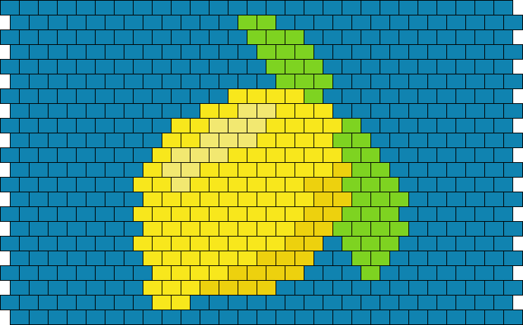 Lemon Bag- Back Bead Pattern | Peyote Bead Patterns | Food Bead Patterns