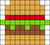 Burger Perler Bead Pattern | Bead Sprites | Food Fuse Bead Patterns