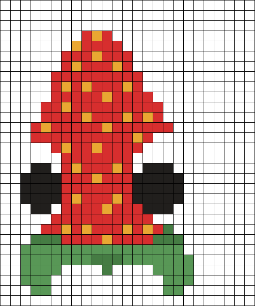 Bugsnax Strabby Perler Bead Pattern | Bead Sprites | Food Fuse Bead ...