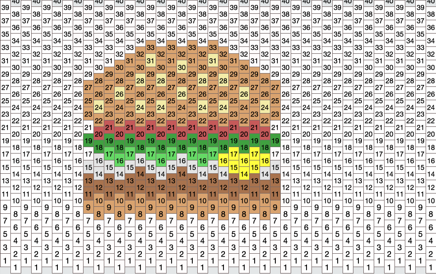 Krabby Pattie Pony Bead Patterns | Food Kandi Patterns for Kandi Cuffs