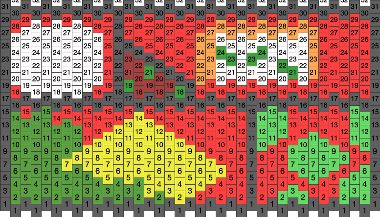 Bento Box Pony Bead Patterns | Food Kandi Patterns for Kandi Cuffs