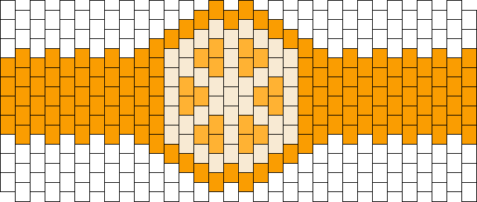 Orange Fruit Cuff Pony Bead Patterns | Food Kandi Patterns for Kandi Cuffs