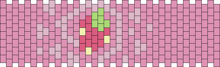 Strawberry Rotator Cuff Pony Bead Patterns | Food Kandi Patterns for ...