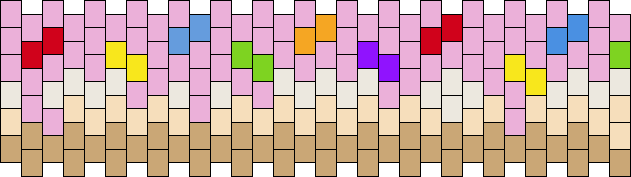 Cupcake Pony Bead Patterns | Food Kandi Patterns for Kandi Cuffs