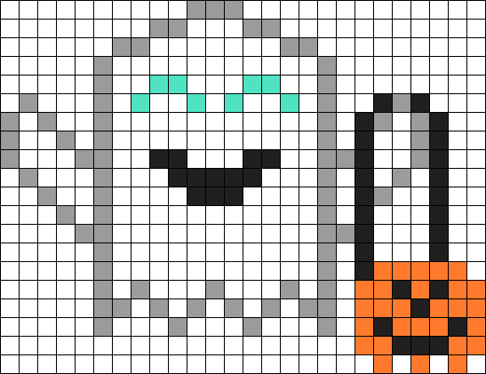 Spooktober #1. Ghost Perler Bead Pattern | Bead Sprites | Holidays Fuse ...