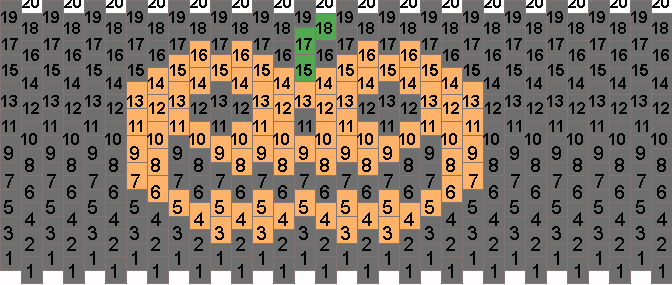 Pumpkin Pony Bead Patterns | Holidays Kandi Patterns for Kandi Cuffs