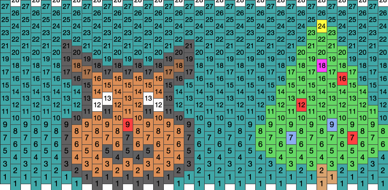 Christmas Rudolph Pony Bead Patterns | Holidays Kandi Patterns for ...