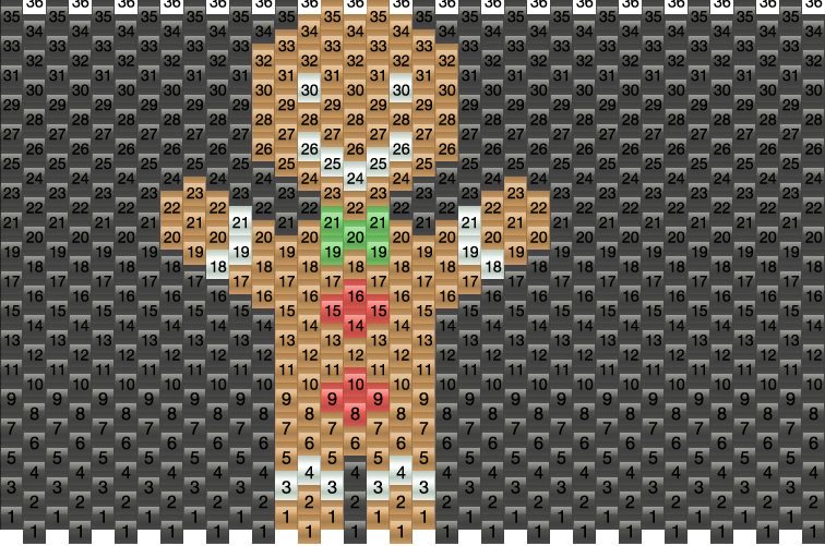 Gingerbread Man Pony Bead Patterns | Holidays Kandi Patterns for Kandi ...