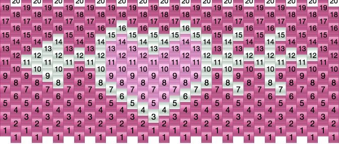 Heart Arrow Pony Bead Patterns | Holidays Kandi Patterns for Kandi Cuffs