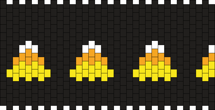 Candy Corn Cuff Pony Bead Patterns | Holidays Kandi Patterns for Kandi ...
