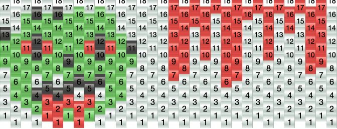 Zombie Pony Bead Patterns | Holidays Kandi Patterns for Kandi Cuffs