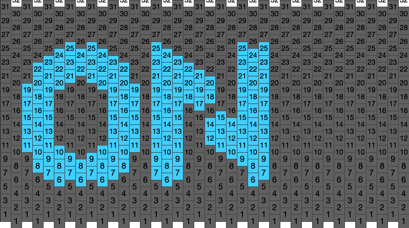 Tron Cuffs 2nd ON Pony Bead Patterns | Misc Kandi Patterns for Kandi Cuffs