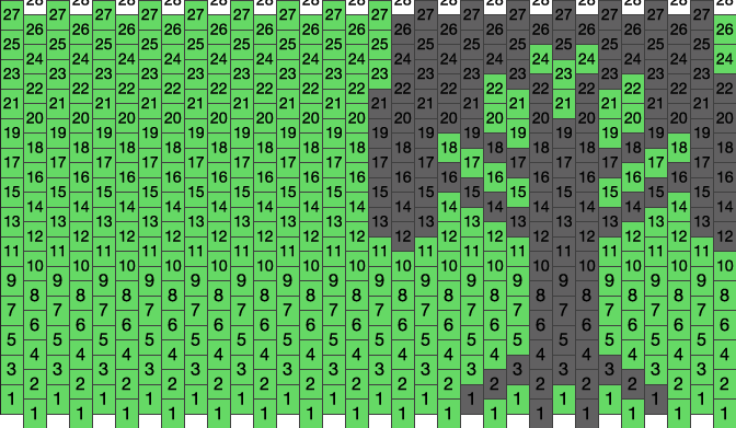 Green Mana Symbol Pony Bead Patterns | Misc Kandi Patterns for Kandi Cuffs