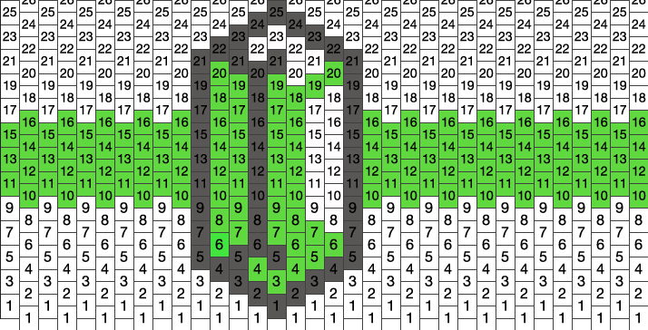 LOZ Green Rupee Pony Bead Patterns | Misc Kandi Patterns for Kandi Cuffs