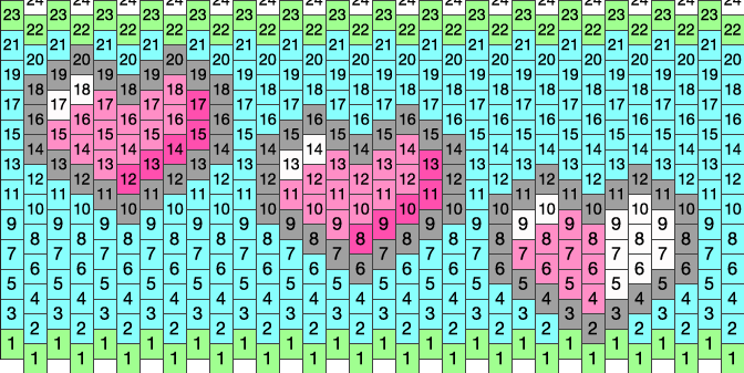 Zelda Heart Containers In Cute Colors Pony Bead Patterns | Misc Kandi ...