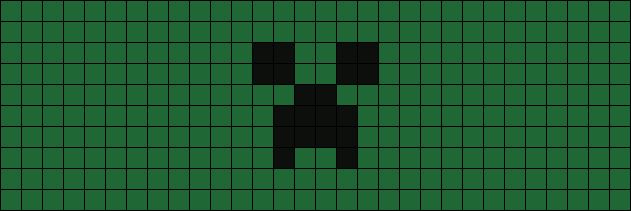 Simple Creeper Perler Bead Pattern | Bead Sprites | Misc Fuse Bead Patterns