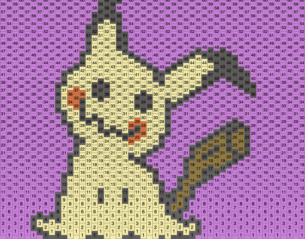 Mimikyu Pokemon Pony Bead Patterns | Misc Kandi Patterns for Kandi Cuffs